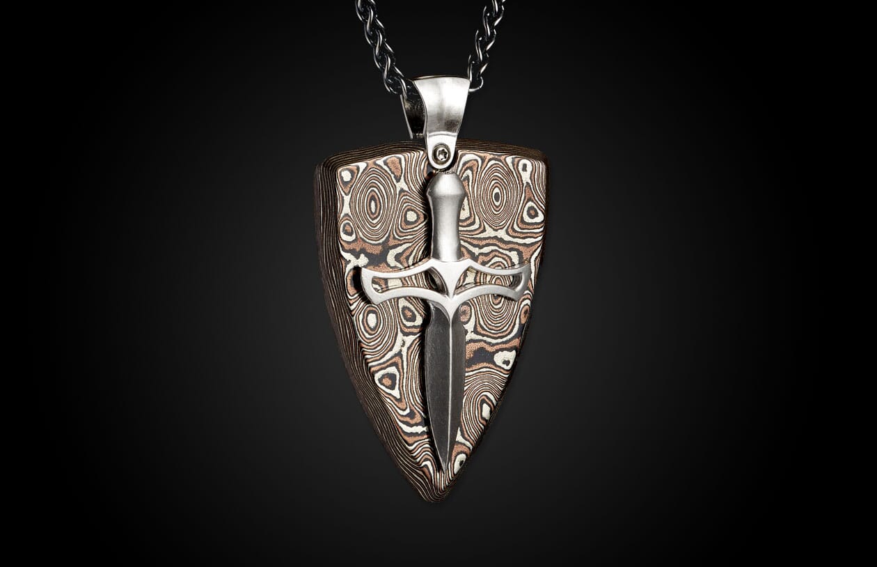Mokume Joust (P32 MOK) Men's Necklace – William Henry